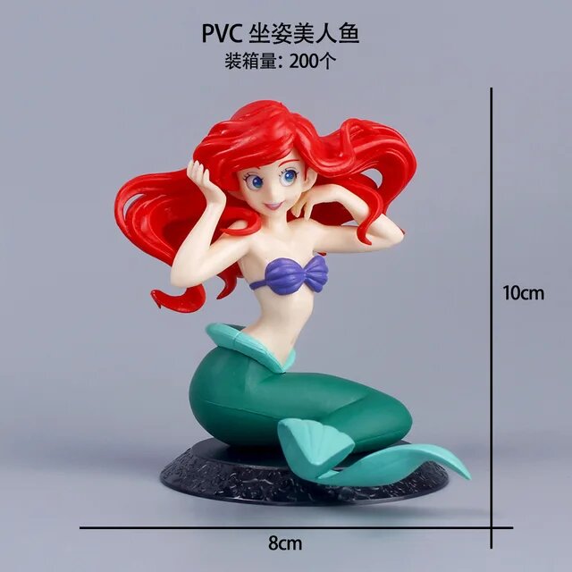 Игрушка-аниме Ариэль из Disney Ariel, коллекционная фигурка принцессы Ариэль, украшение для рабочего стола, подарок-сюрприз