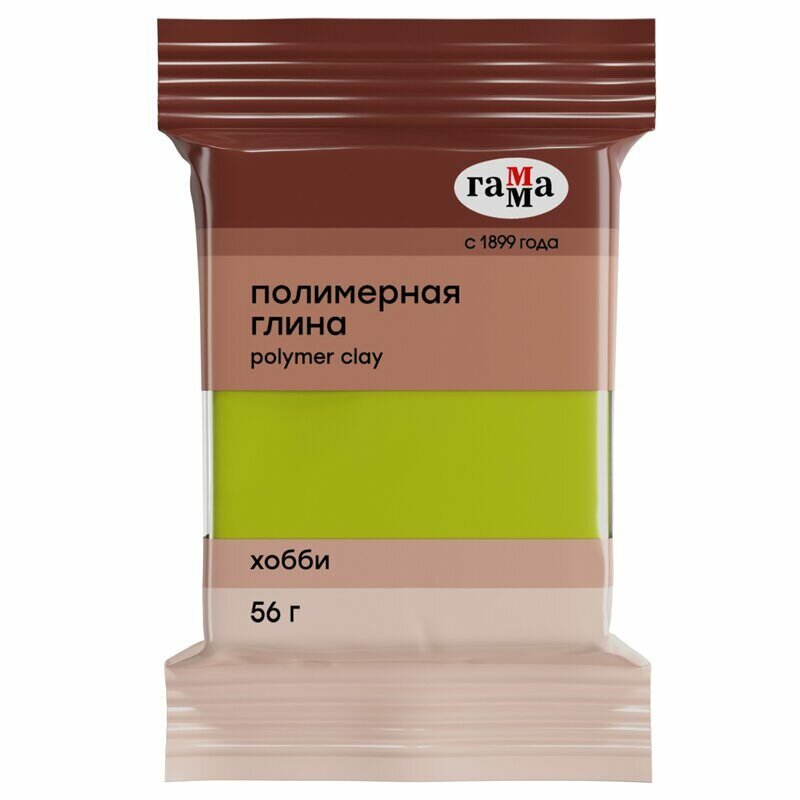 Полимерная глина Гамма Хобби, лимонно-зеленый, 56г, 1601 3050830/3