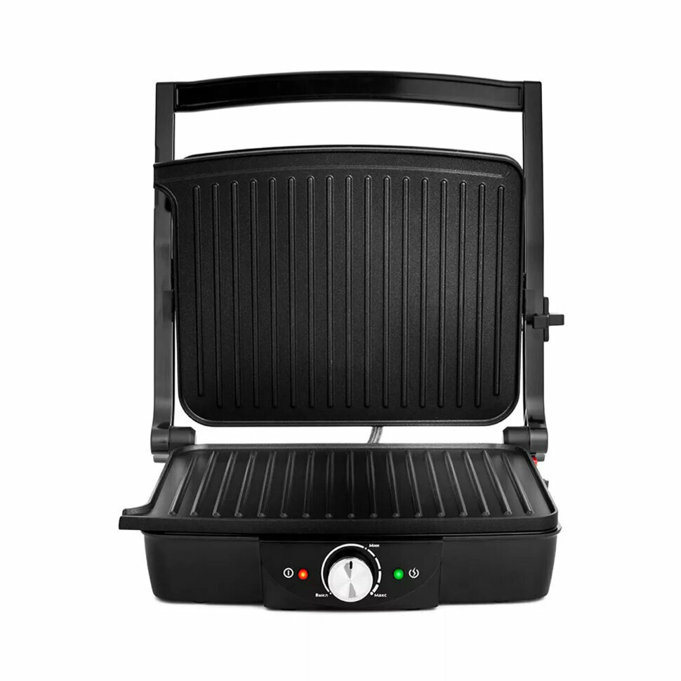 Электрогриль KITFORT KT-1656, 2000 Вт, фиксированные панели, регулировка температуры, серебристый, 458194