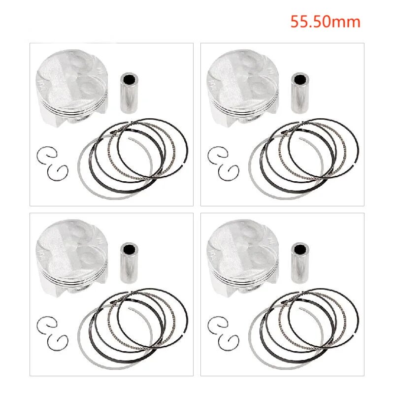 Комплект поршневых колец 55 мм, 55,25 мм, 55,5 мм, 55,75 мм, 56 мм для мотоцикла Honda CB400 CB-1, CBR400, NC23, CBR 400, NC29, 1992, 2015, 1989, 1991 4 Sets 55.50mm