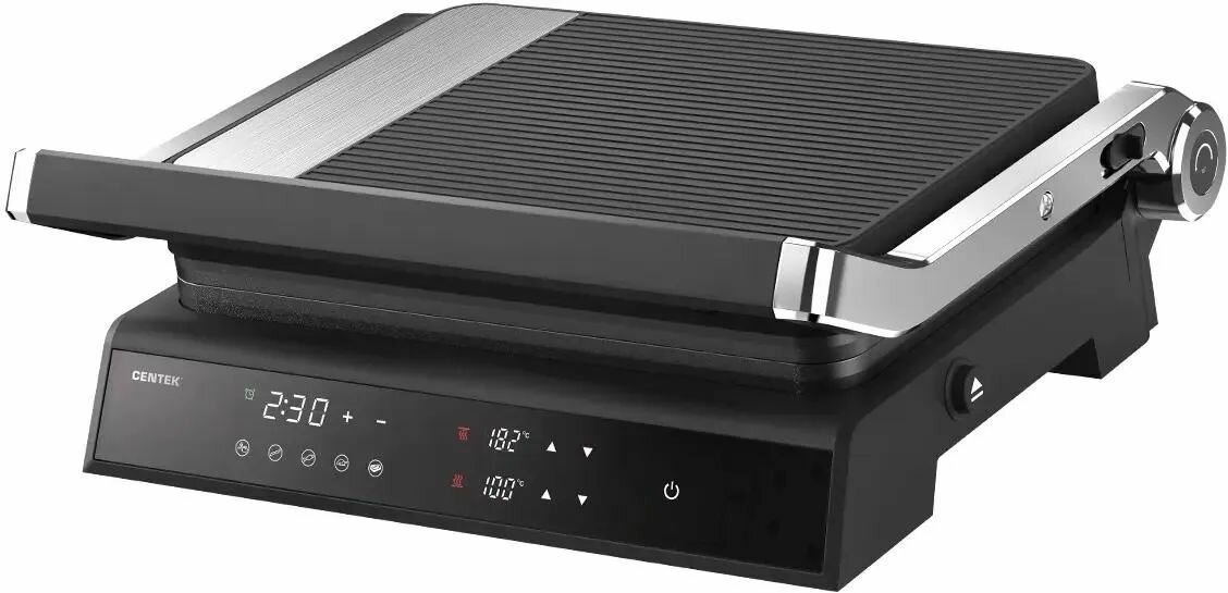 Электрогриль Centek CT-1474, антипригарное покрытие, съемные панели, 2100Вт, 23х29,7 см