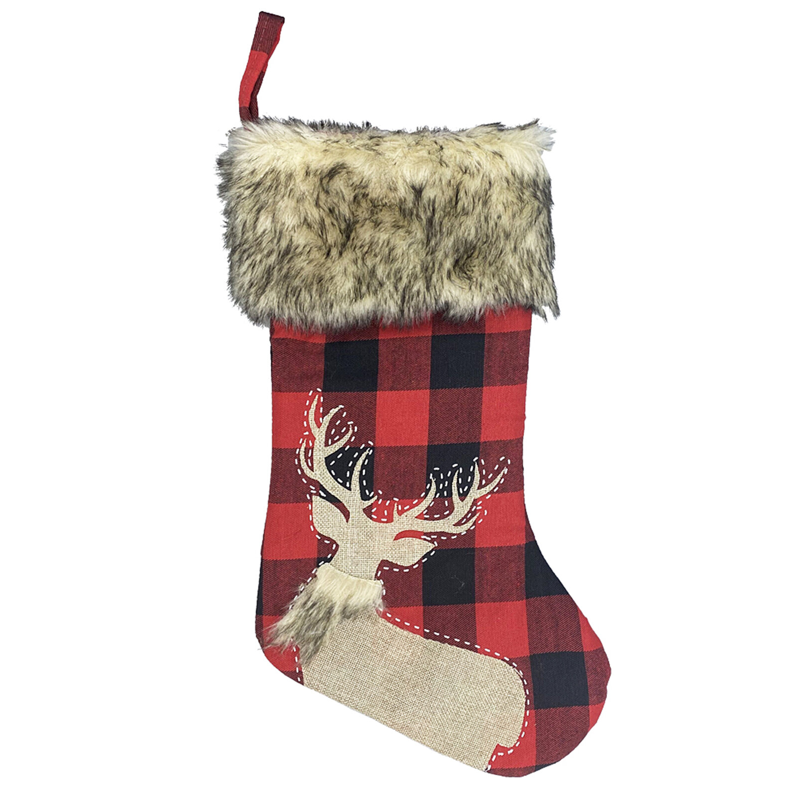 Носки для Рождества 18 дюймов (46.5*21.0см) и 19 дюймов (47.5*22.0см), материал для светлого плюшевого типа: ткань + плюш + бурлап, для темного плюшевого типа: ткань + плюш, опциональные виды: светлый плюш с Санта/Снегоманом/Оленем/Снежинкой, набор