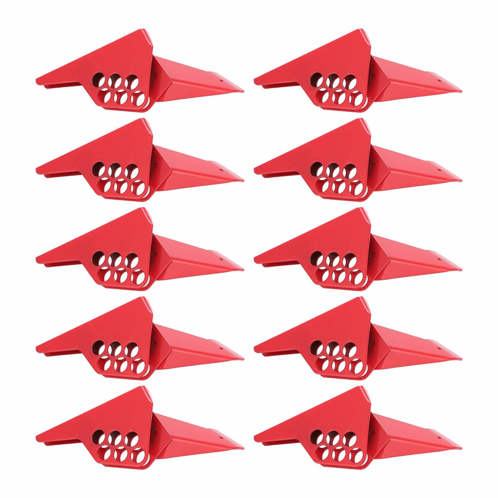 10 шт. Запорный замок для шаровых кранов из нержавеющей стали, малый, красный, для диаметра стебля 38-76 мм