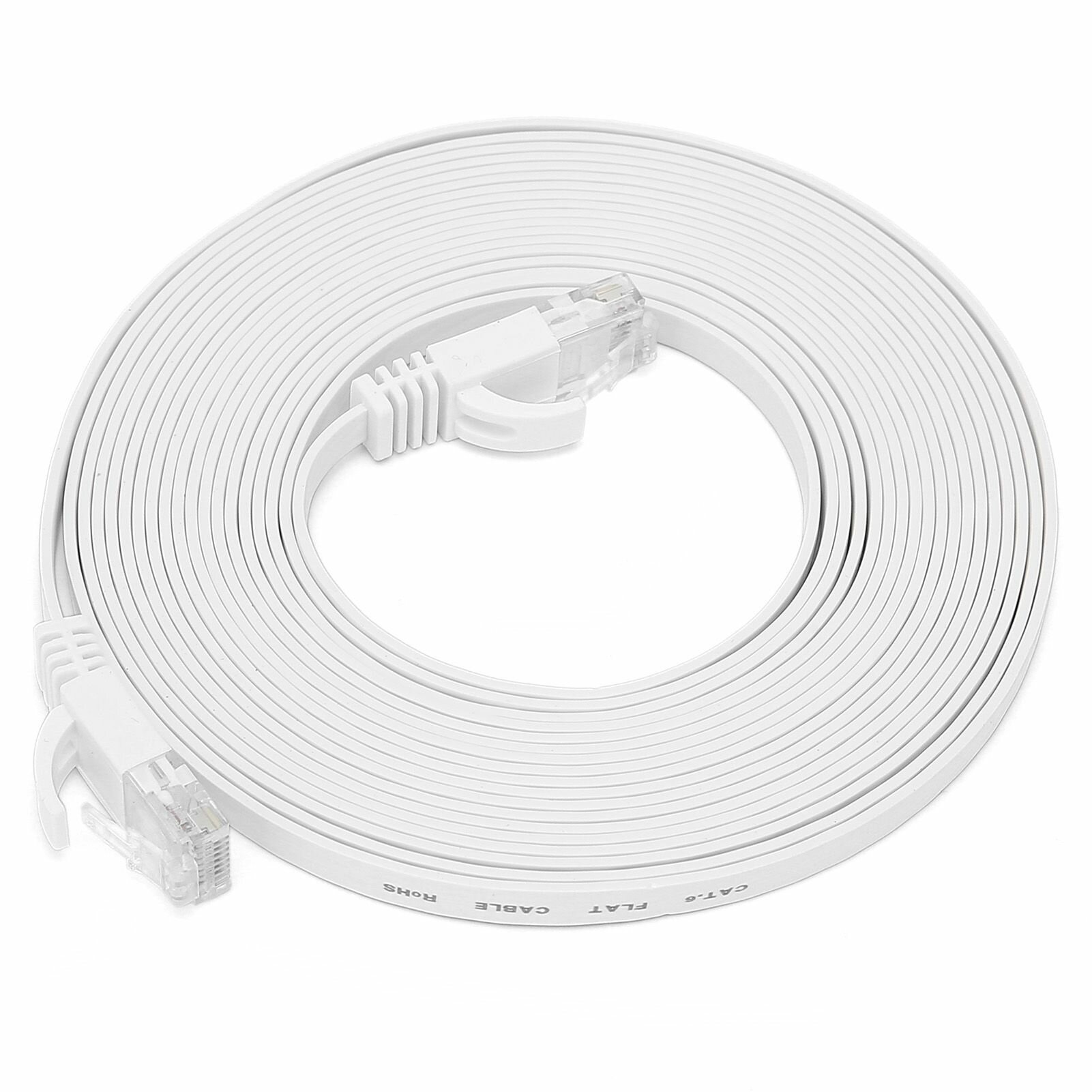 Ethernet-кабель CAT6, 8-жильный гигабитный витая пара, сетевая перемычка, плоский медный провод, 15 метров
