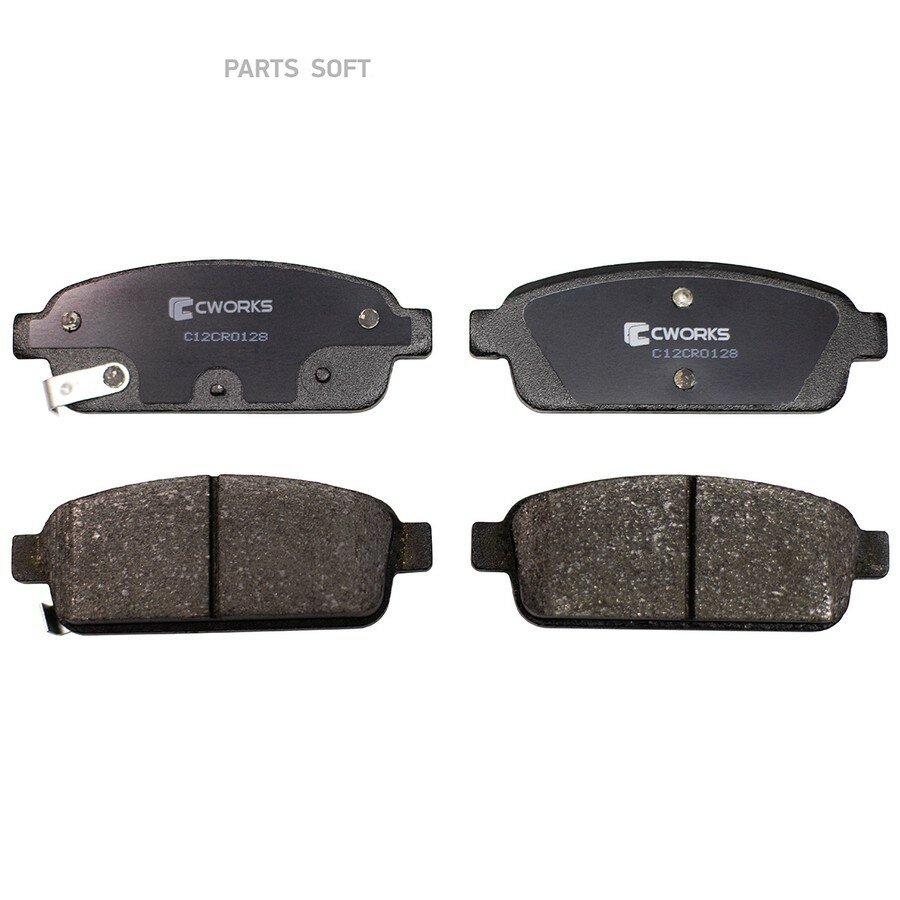 CWORKS Тормозные колодки задние, Low Metallic