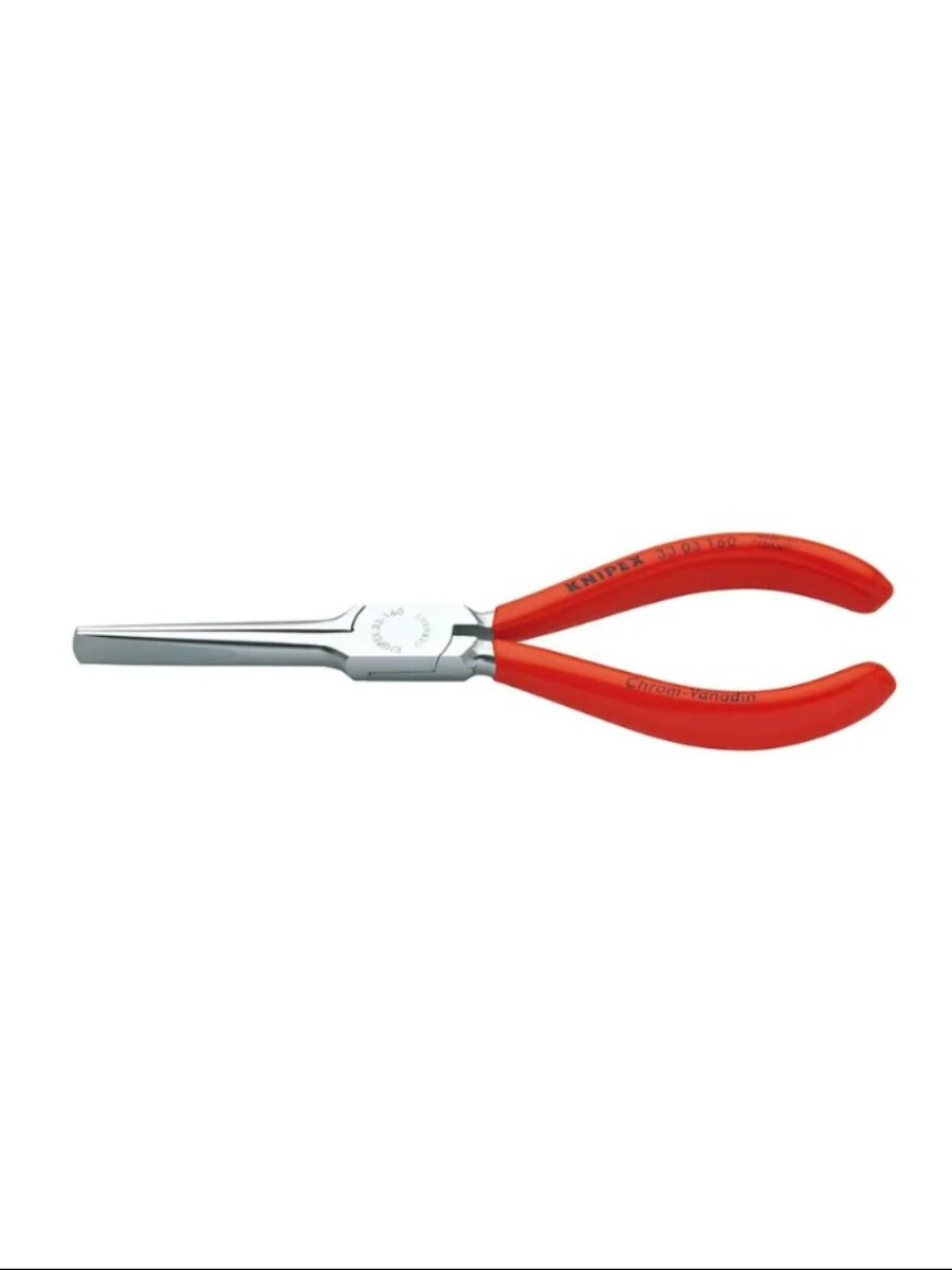 Плоскогубцы "Утконосы" Knipex, губки 3х9х55 мм, длина 160 мм, хром, обливные ручки