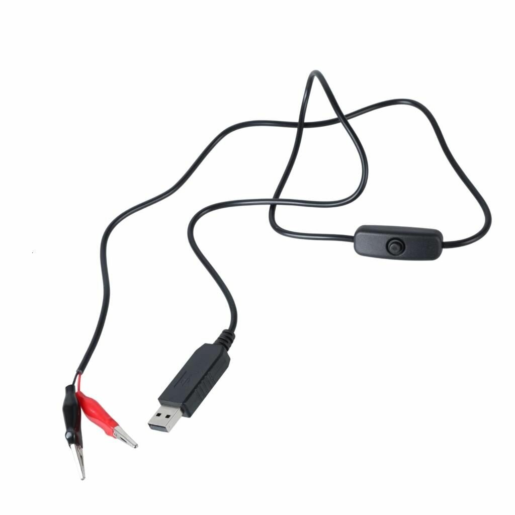 USB-кабель с зажимами "крокодил" 9В для мультиметров