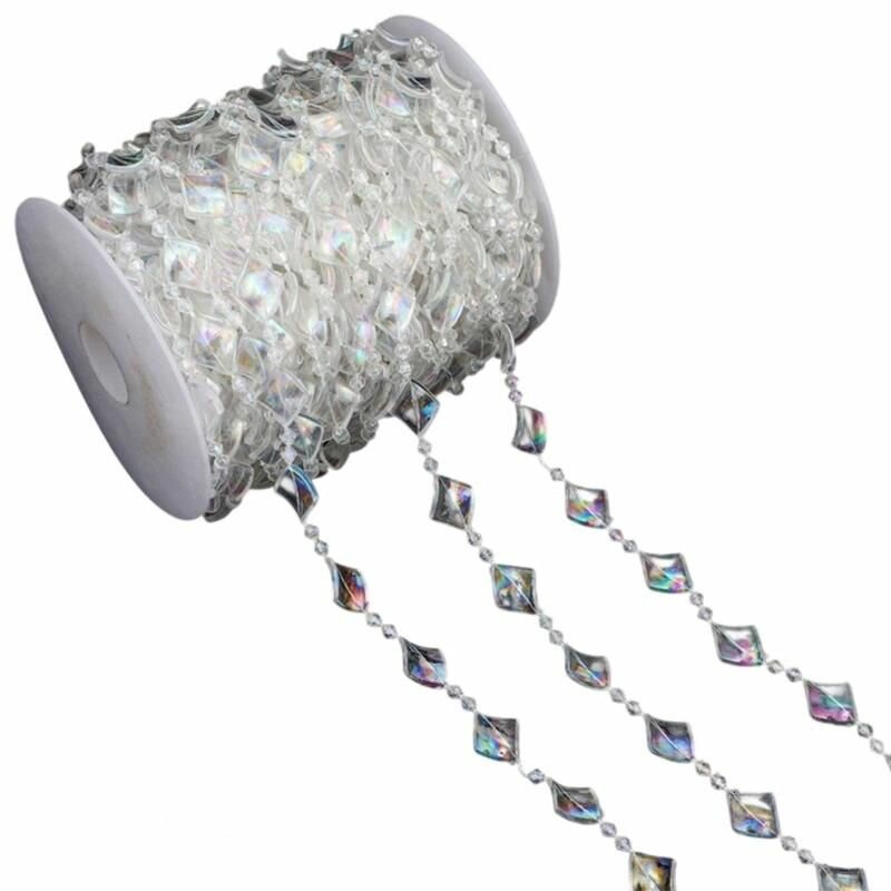 Прозрачная бисерная цепочка для рукоделия, - Изделие в форме бриллианта