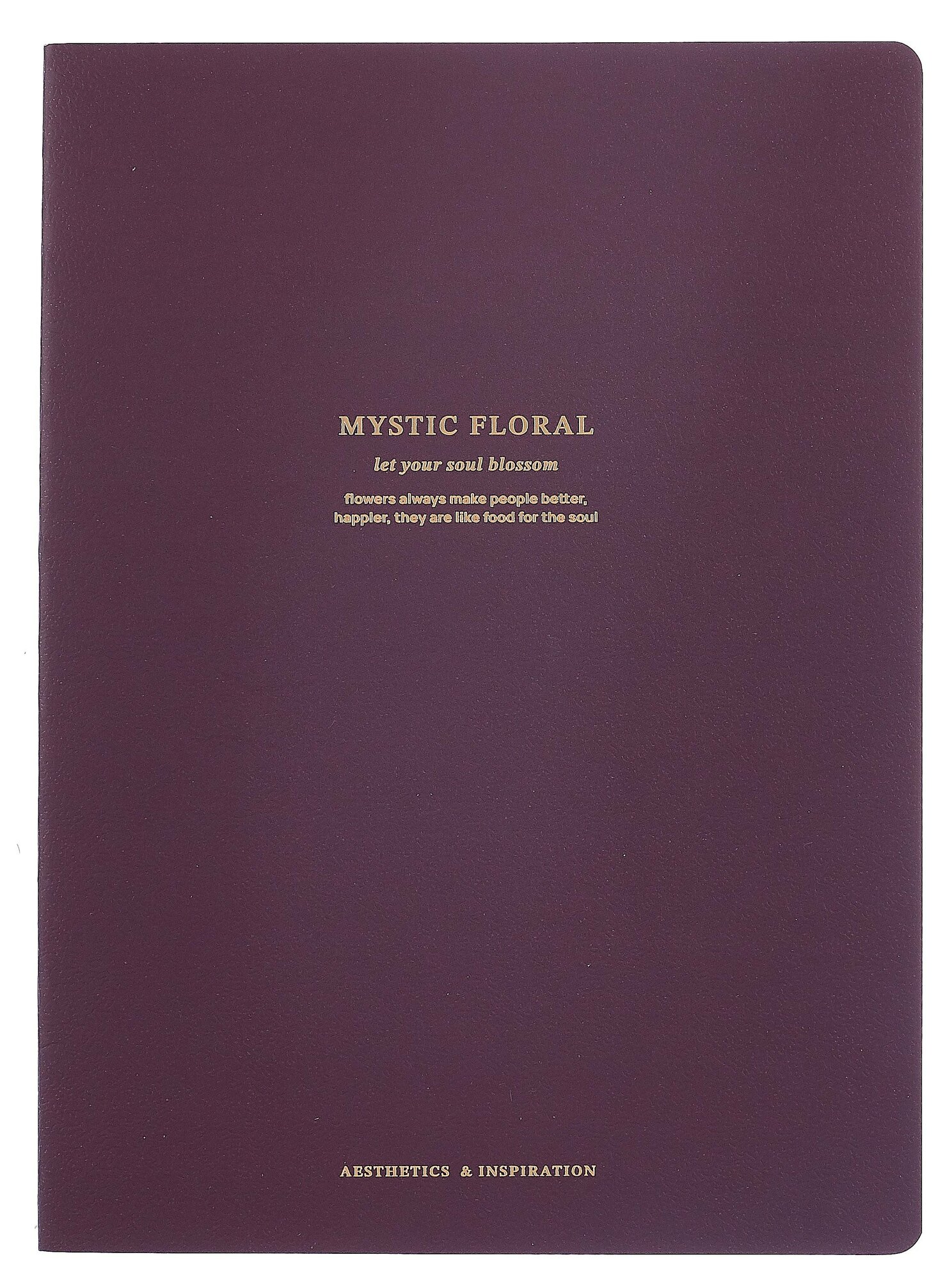 Тетрадь 194*266, 40 листов в клетку "Blossom" коричневый, сшивка