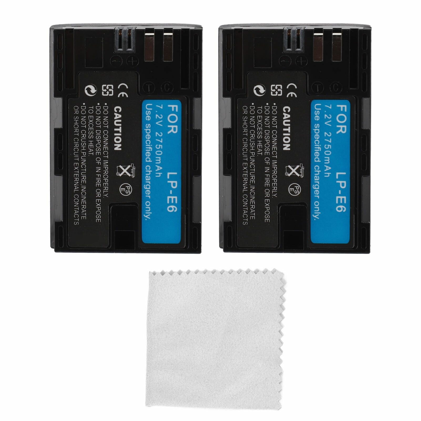 2 шт. аккумулятора 2750 мАч 7.2В для Canon LP-E6/E6N, R5/R6, 5D-7D серии