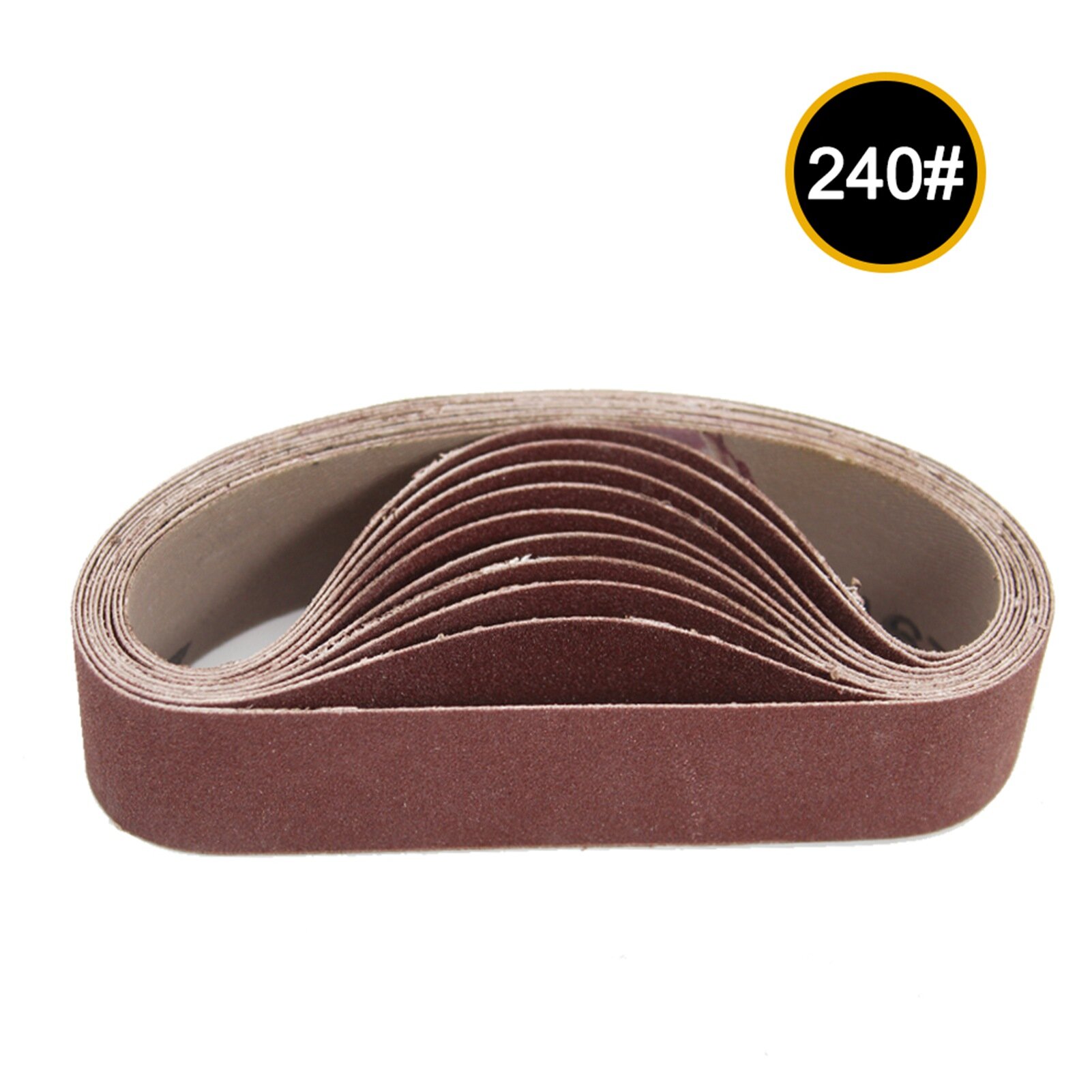 10 шт. абразивных шлифовальных лент 30x330 мм, зернистость 240, шлифовальные и полировальные инструменты для роторной шлифовальной машины