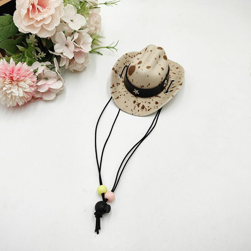 Ковбойская шляпа для питомцев Стильная мини-шляпа в западном стиле для собак и кошек