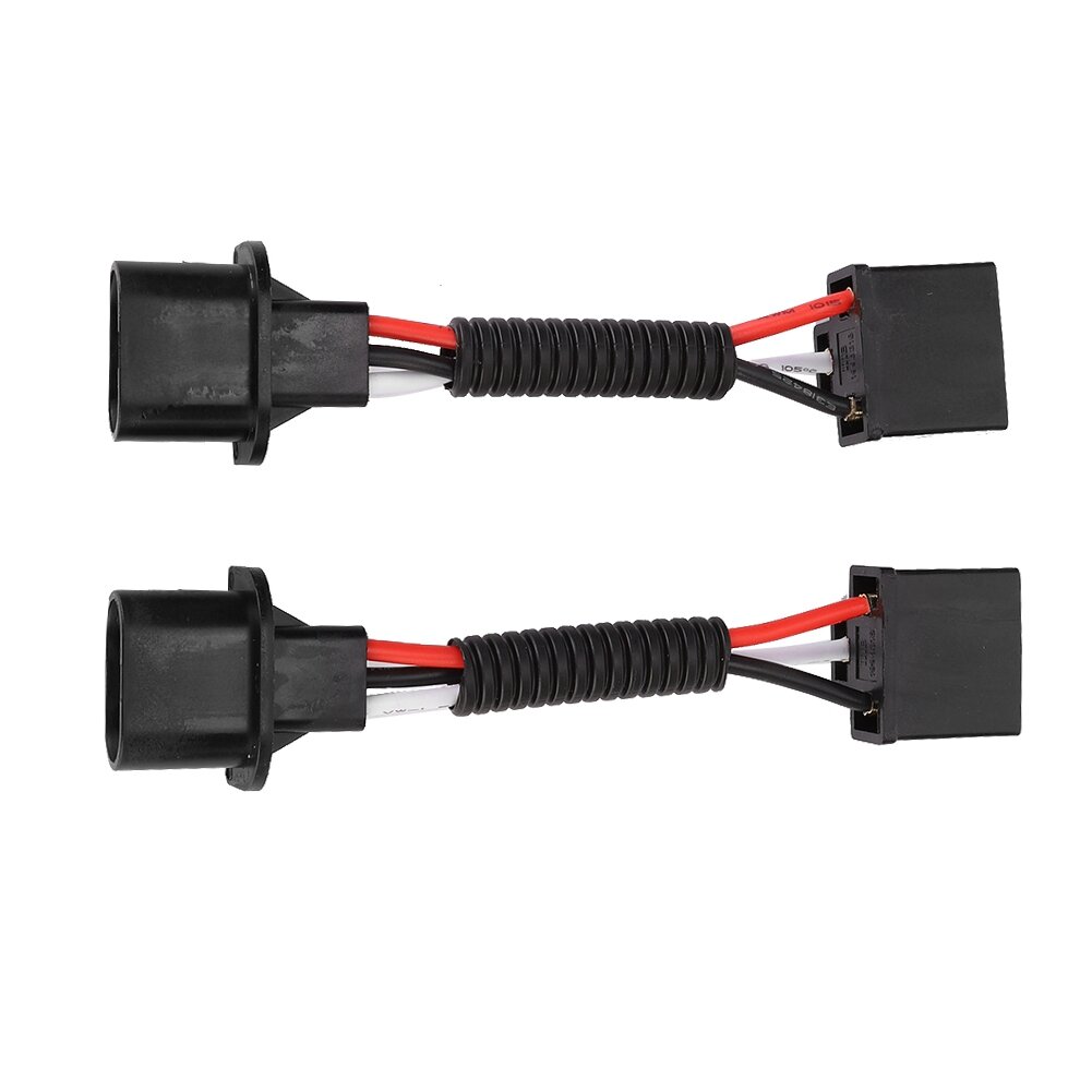 Headlight Conversion Fit, Good Durability 2pcs Wire Connector Abrasion Resistance for Man Car Accessories