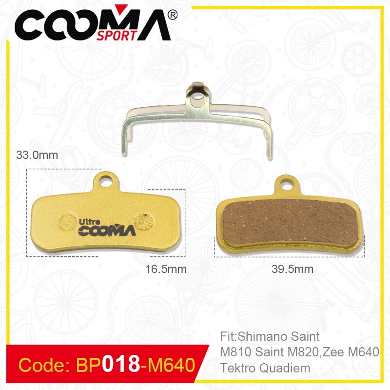 Тормозные колодки COOMA SPORT золотые 4 пары 018-M640