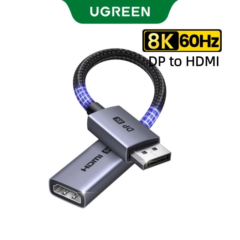 UGREEN DisplayPort в HDMI, 0.2м, 1-Pack