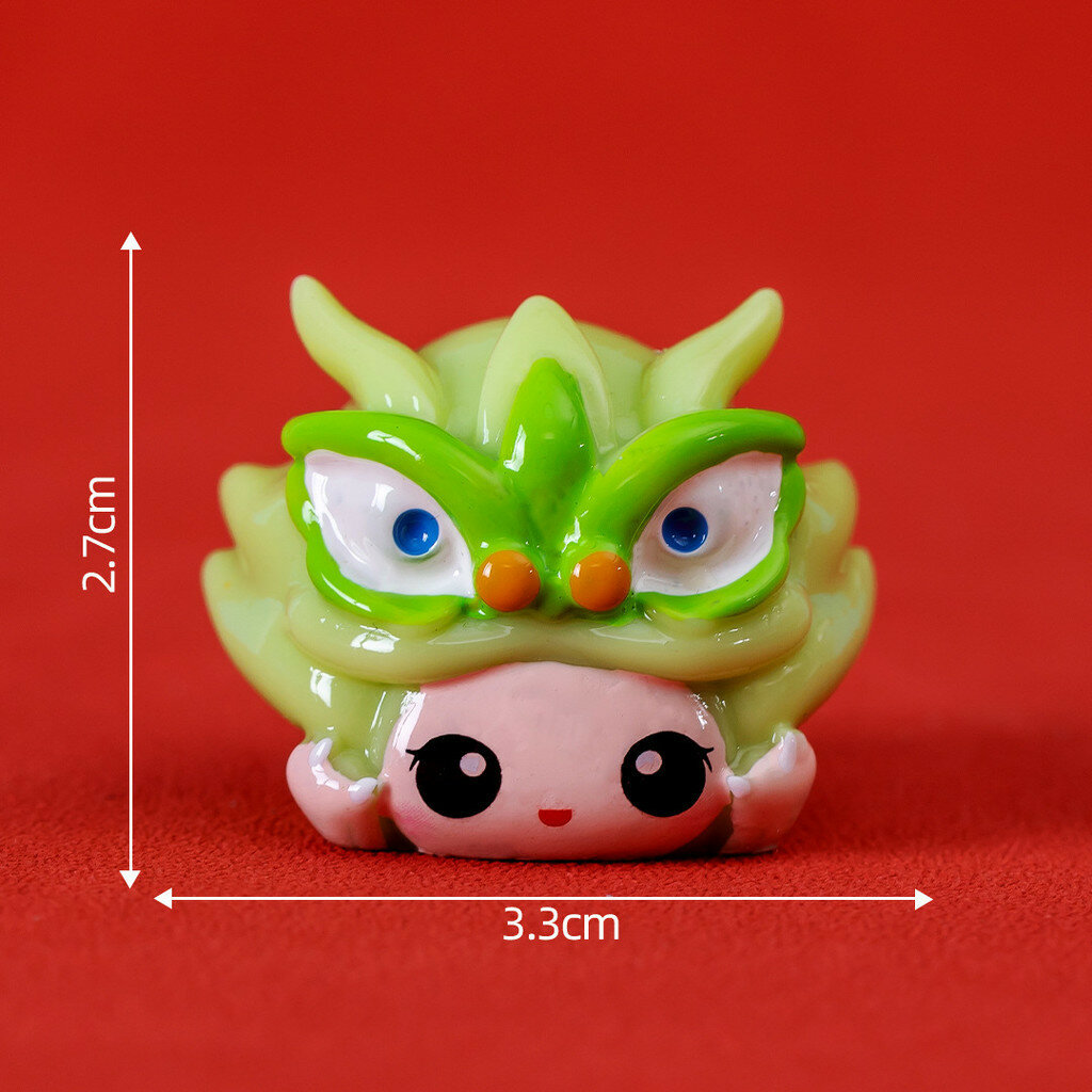 Фигурка colorful resin dragon doll collection fun and festive desktop, светло-зеленый