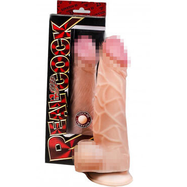 Биоклон RealCock Фаллоимитатор Гигант 28см, телесный С мошонкой