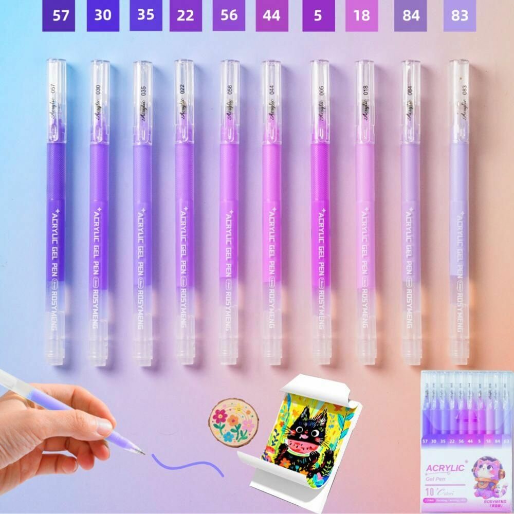 Акриловые гелевые ручки для рисования, цветные гелевые ручки, набор акриловых ручек