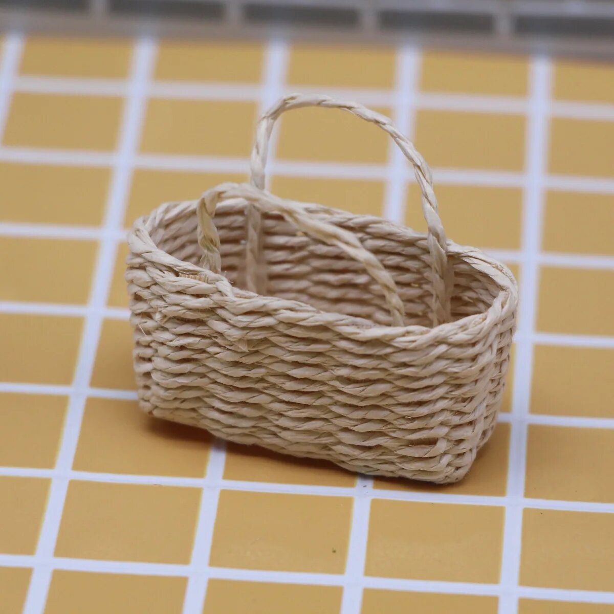 Миниатюрная корзина из лозы, Style G, для кукольного домика