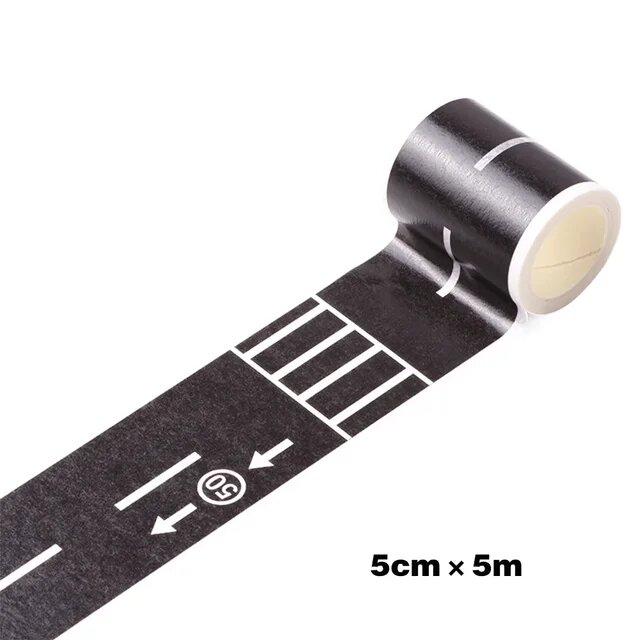 Креативная самодельная бумажная лента для дорог, железных дорог и поездов длиной 5 м/10 м, съемная трасса для гоночных автомобилей, украшение для дня рождения, подарочная игрушка