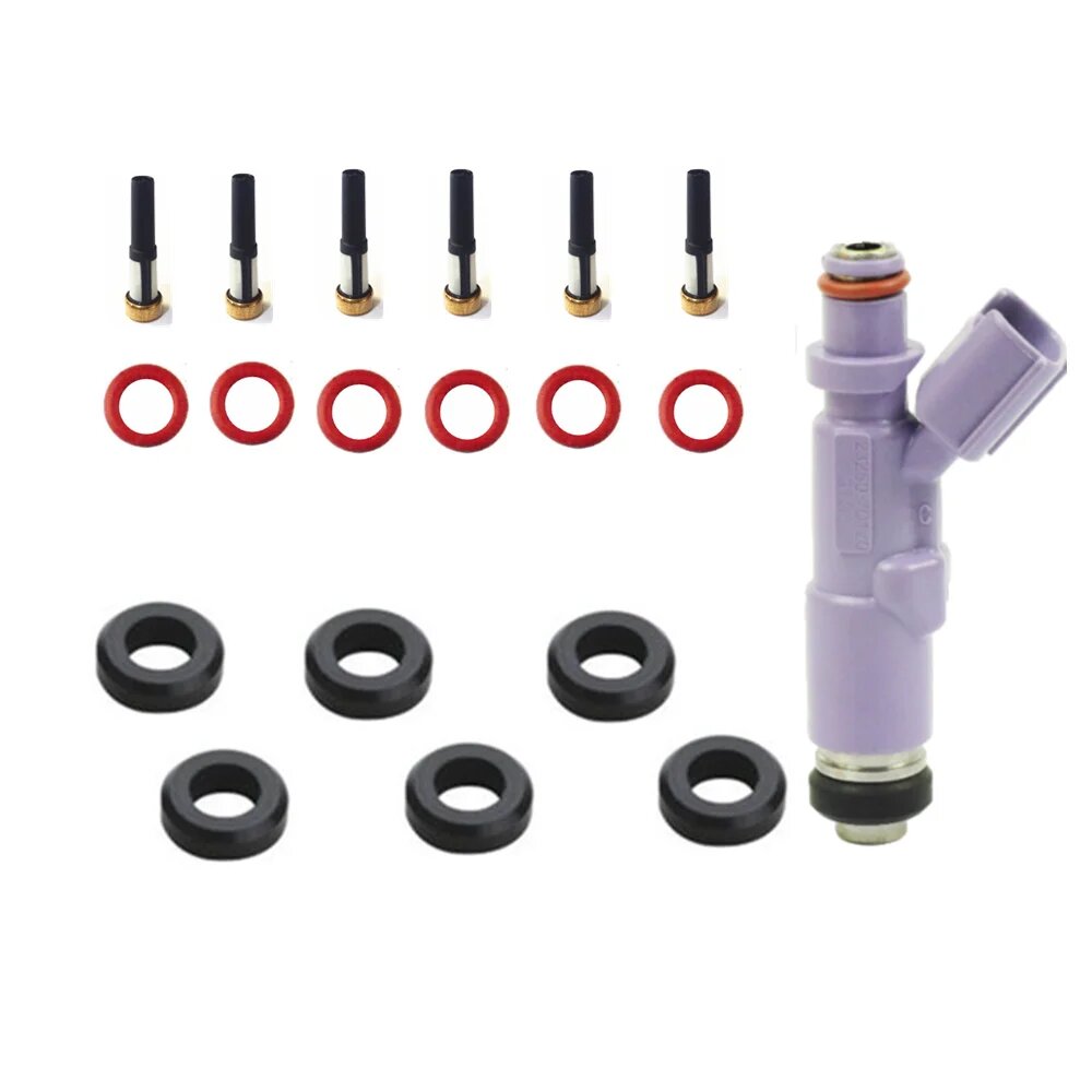 6 комплектов, ремонтные комплекты топливных форсунок для Lexsus is300 3.0L V6 2001-05, топливная форсунка 23250-70120 для Toyota Chaser 1g-fe