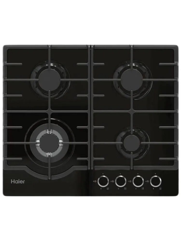 Газовая варочная панель HAIER HHX-M64RFB, эмалированная, 4 конфорки, электроподжиг