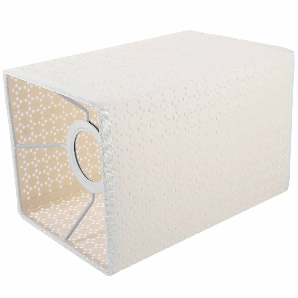 Бежевый торшерный абажур из кожи и железа для декора помещений