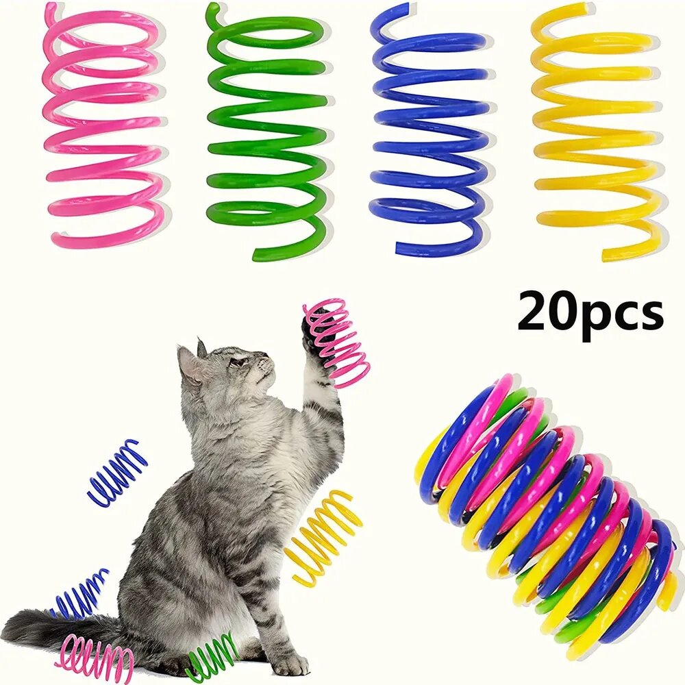 Игрушка для котят и кошек, широкая, прочная, большого размера, пружина для кошек