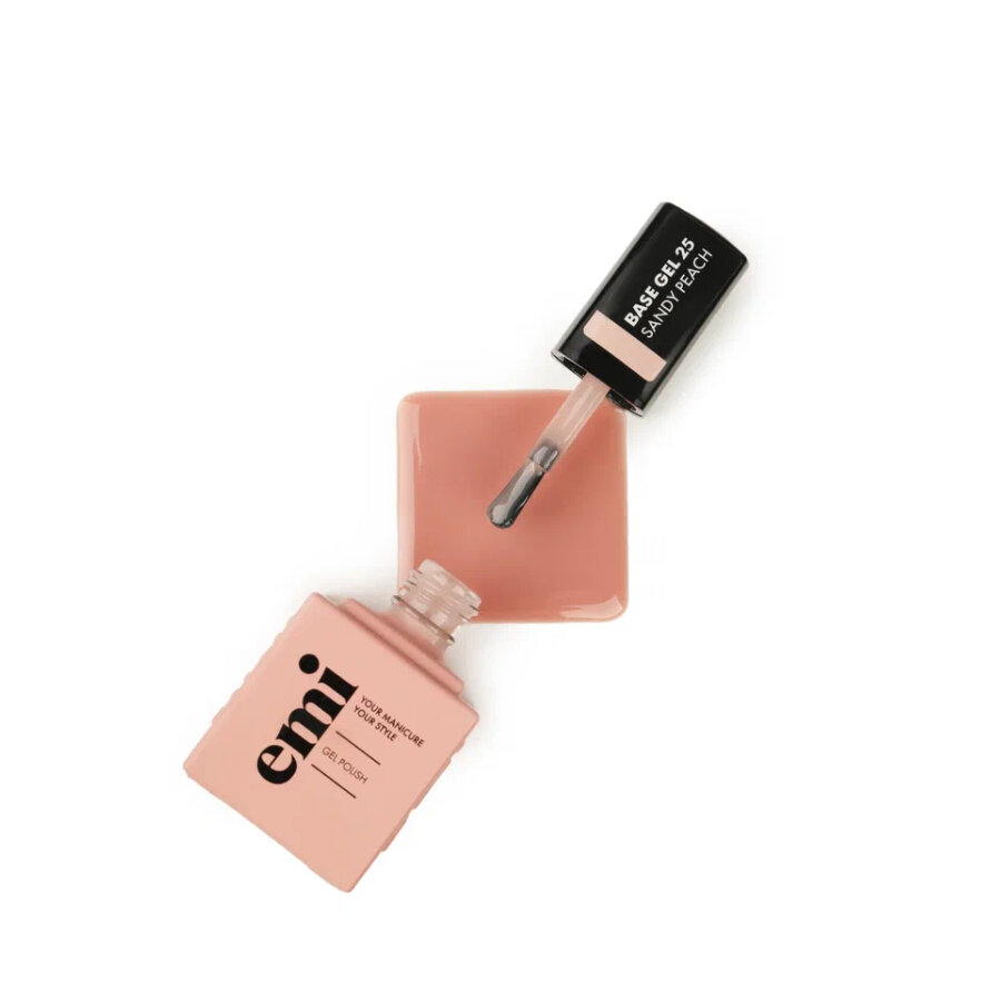 EMI, Камуфлирующая база Base Gel Песочно-персиковый №25, 15 мл