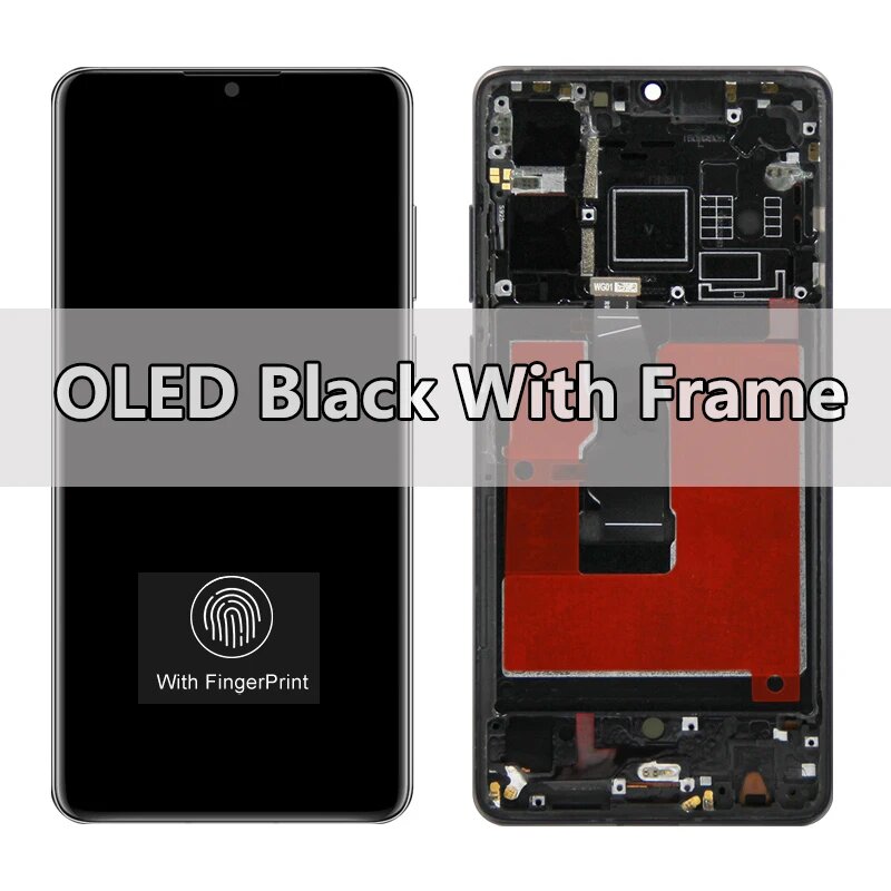 Экран OLED P30 для Huawei P30 ЖК-дисплей ELE-L29 ELE-L09 ELE-L04 Дисплей + преобразователь сенсорного экрана в сборе P30 Экран дисплея OLED Black Frame