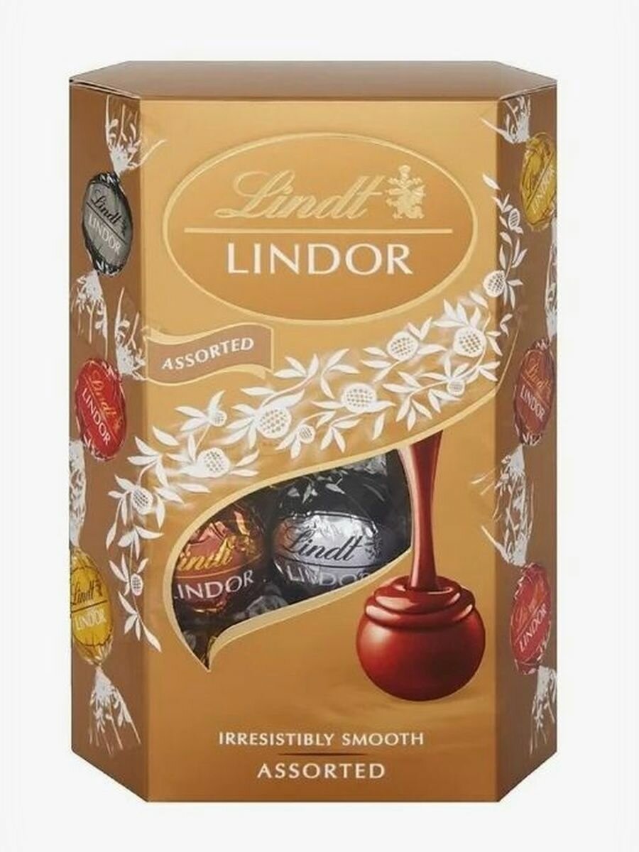 Конфеты шоколадные Lindor Assoried (ассорти), 200 гр.