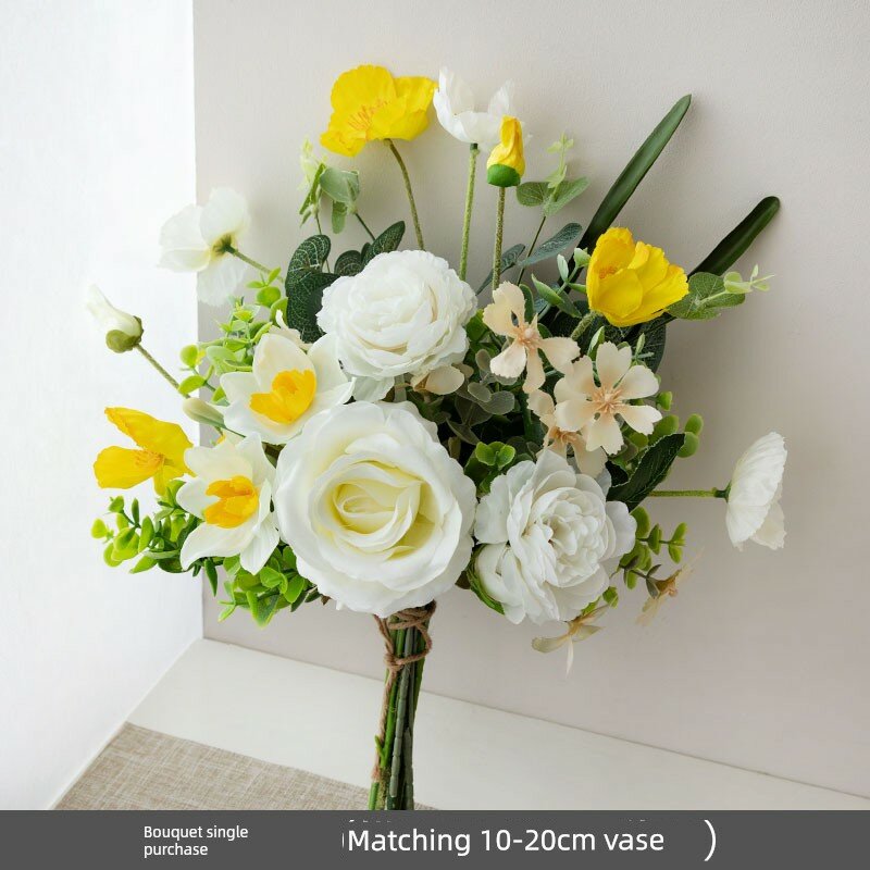 Искусственные цветы в стиле Моранди, свежий скандинавский и японский стиль, элегантные искусственные цветы для