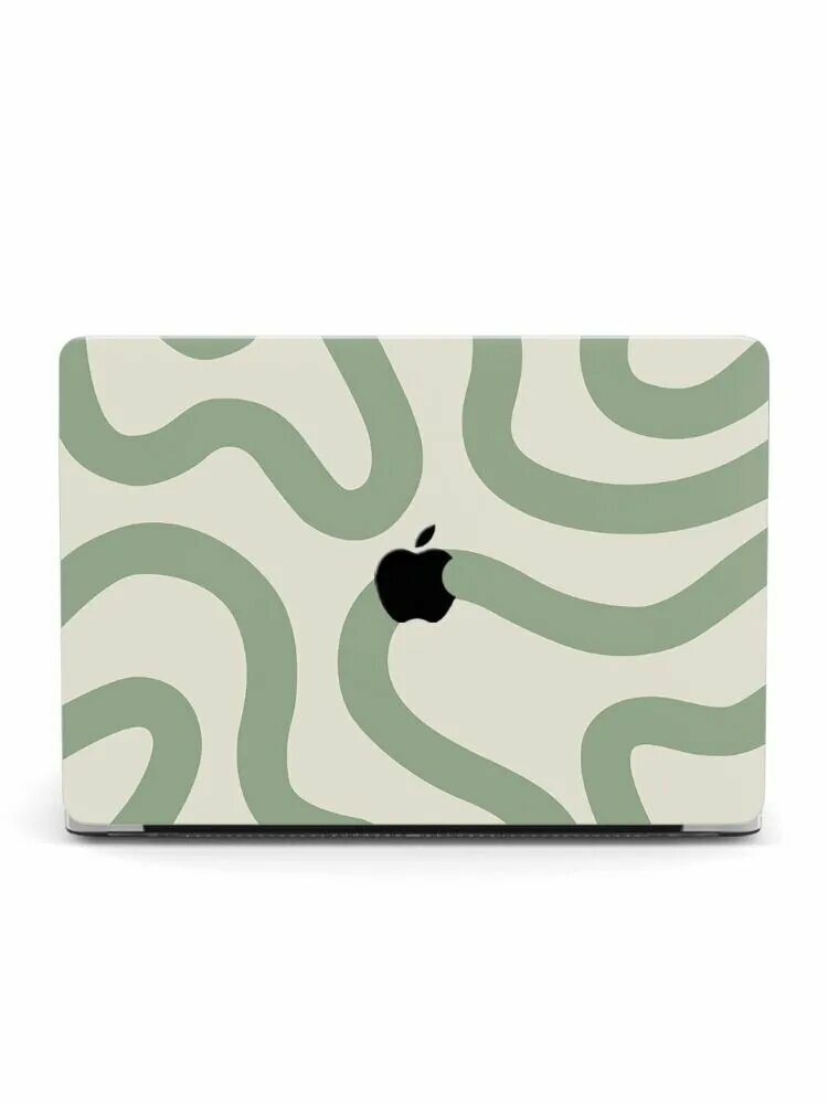 Чехол для Macbook Pro 16 M4 M3 M2 M1 / 2024 2023 2021 макбук pro 16.2' A3403 A3186 A2991 A2780 A2485 искусство линии зеленый полосы Чехол