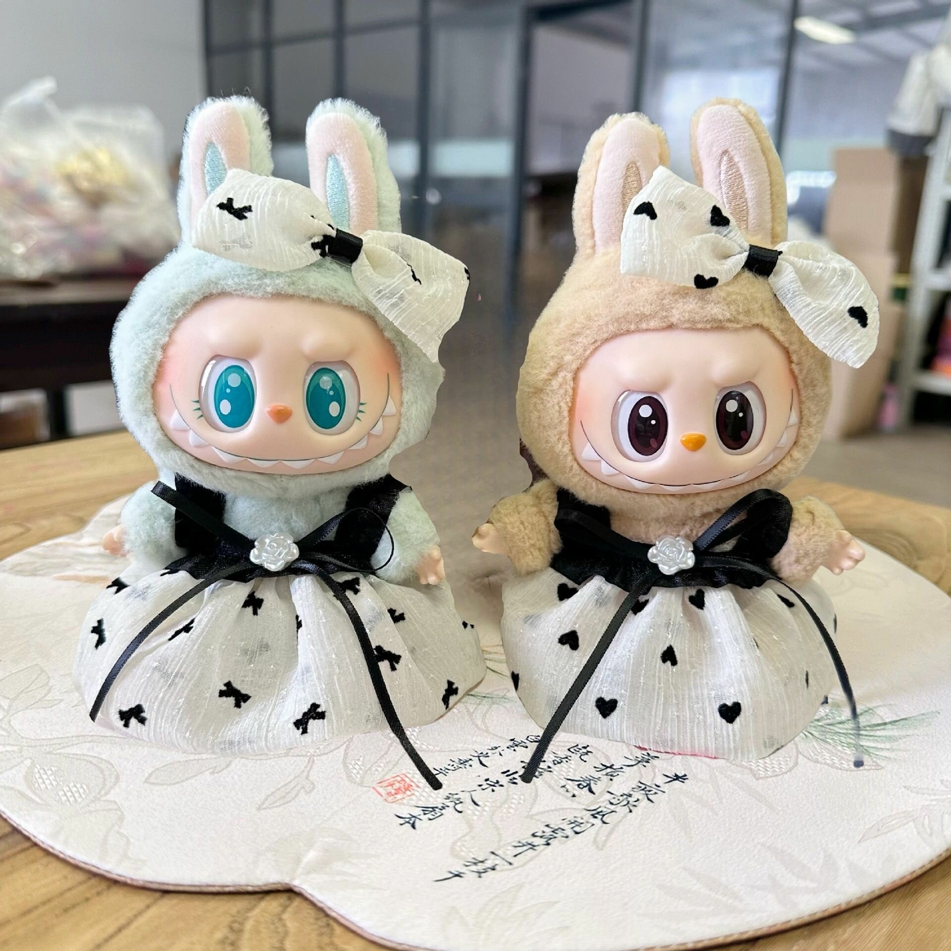 Одежда Labubu, самокритическая одежда для куклы-медведя, одежда Labubu, одежда для куклы 10 см, хлопковая кукла, костюм
