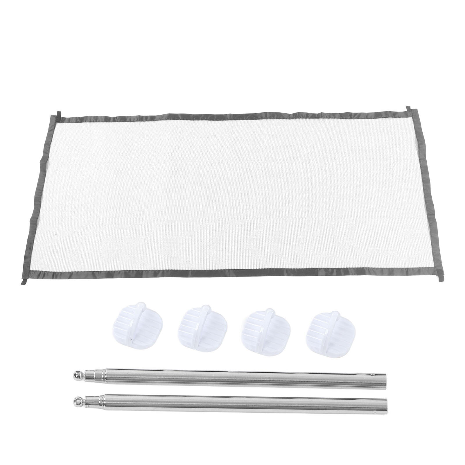 Expandable Dog Mesh Gate Folding Safe Enclosure Baby with Hooks for Doorways Stairways