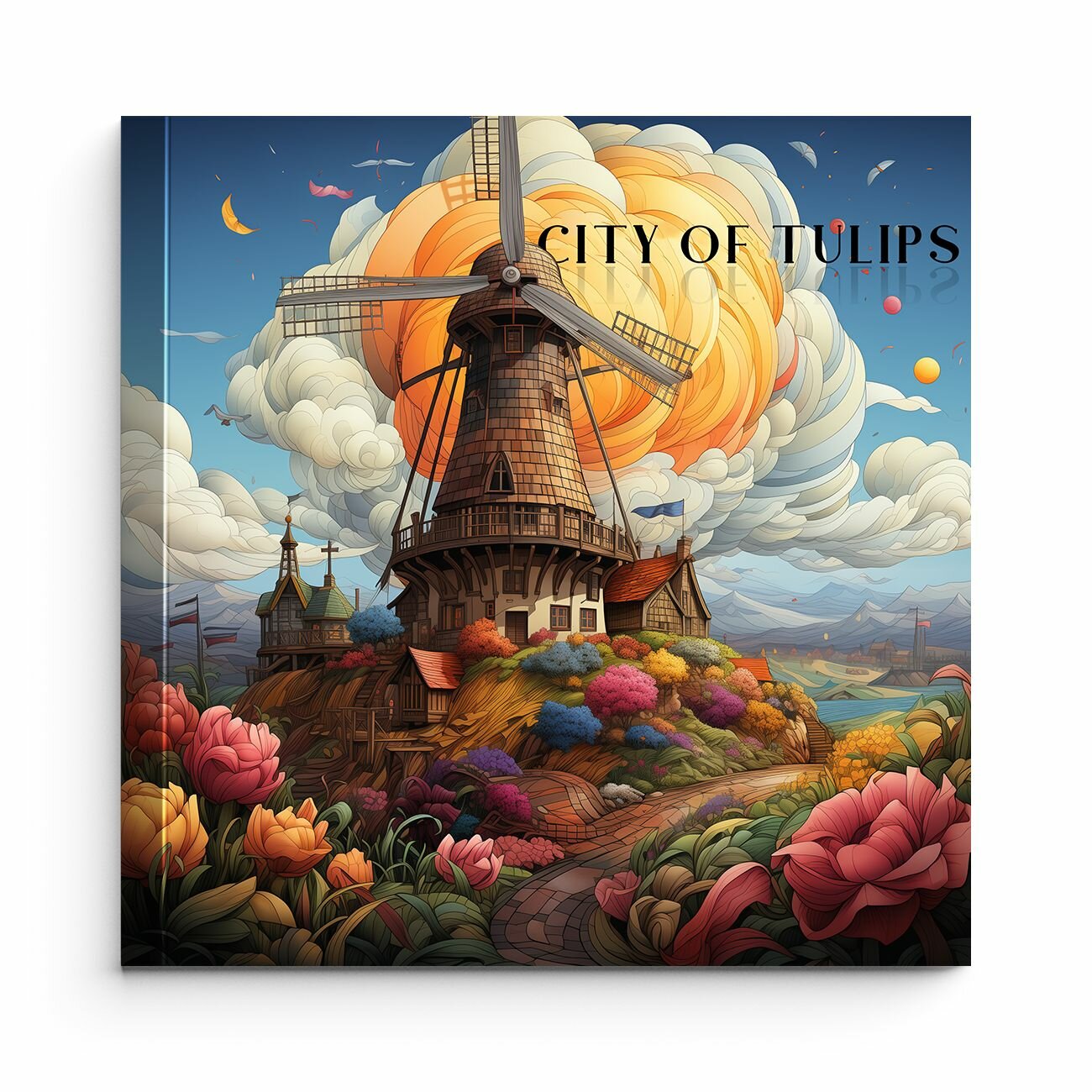 Книжка-раскраска в Деревянный дом, Альбом для рисования Деревянный дом, высокое качество Книга каракулей20 см*20 см, подходит для раскрашивания как взрослыми, так и детьми