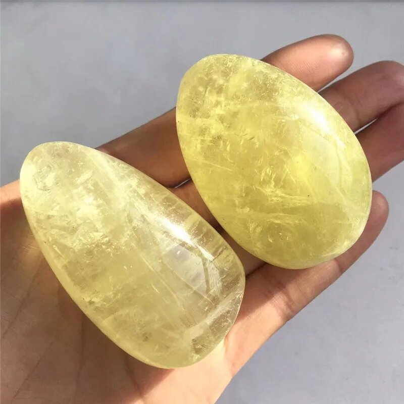 Жёлтые цитриновые кристаллы Sisterstone around50-60mm