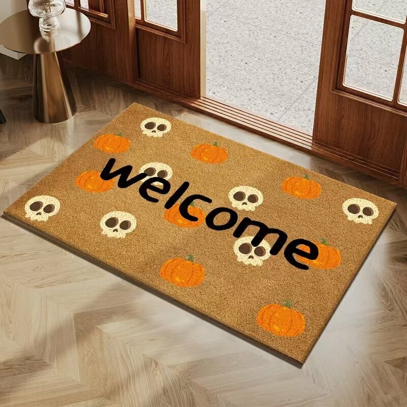 Коврик входной кокосовый придверный красивый в прихожую для обуви под дверь ворсовый 40х60 см бежевый коричневый hey