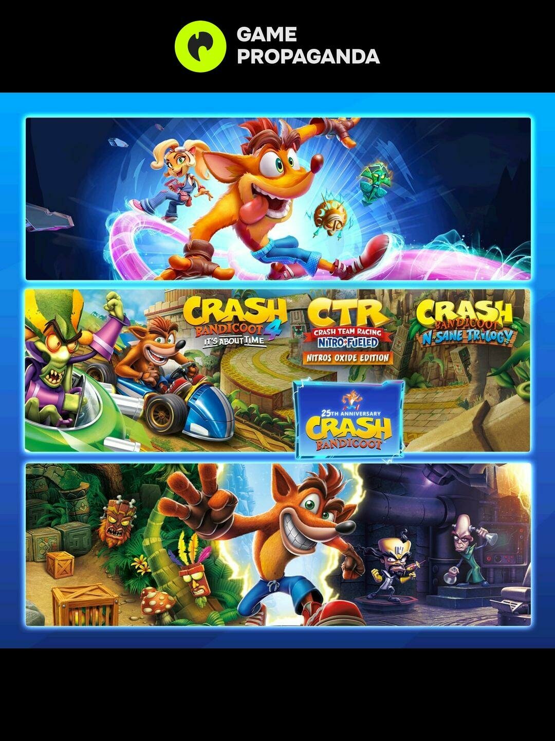 Игра Crash Bandicoot - Crashiversary Bundle PS4, PS5 + 100 TRY на баланс PSN. Турция. Цифровая версия