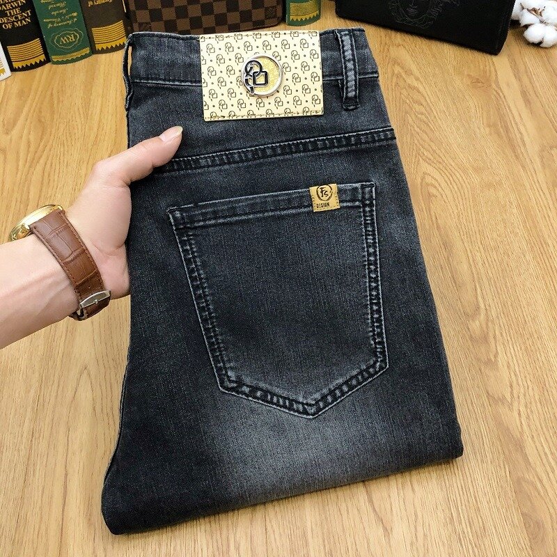 Тренд RONG CH Мужские Брюки Серые Большие Карманы Карго Американские Хип-Хоп Деним, Размер_32