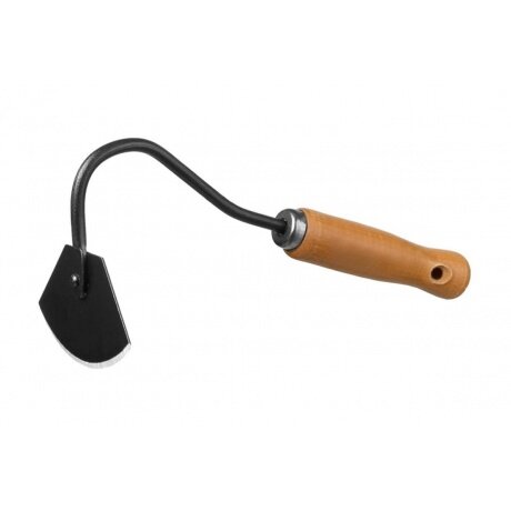 Мотыжка радиусная PROLine с деревянной ручкой, GRINDA 421513, 65х115х275мм