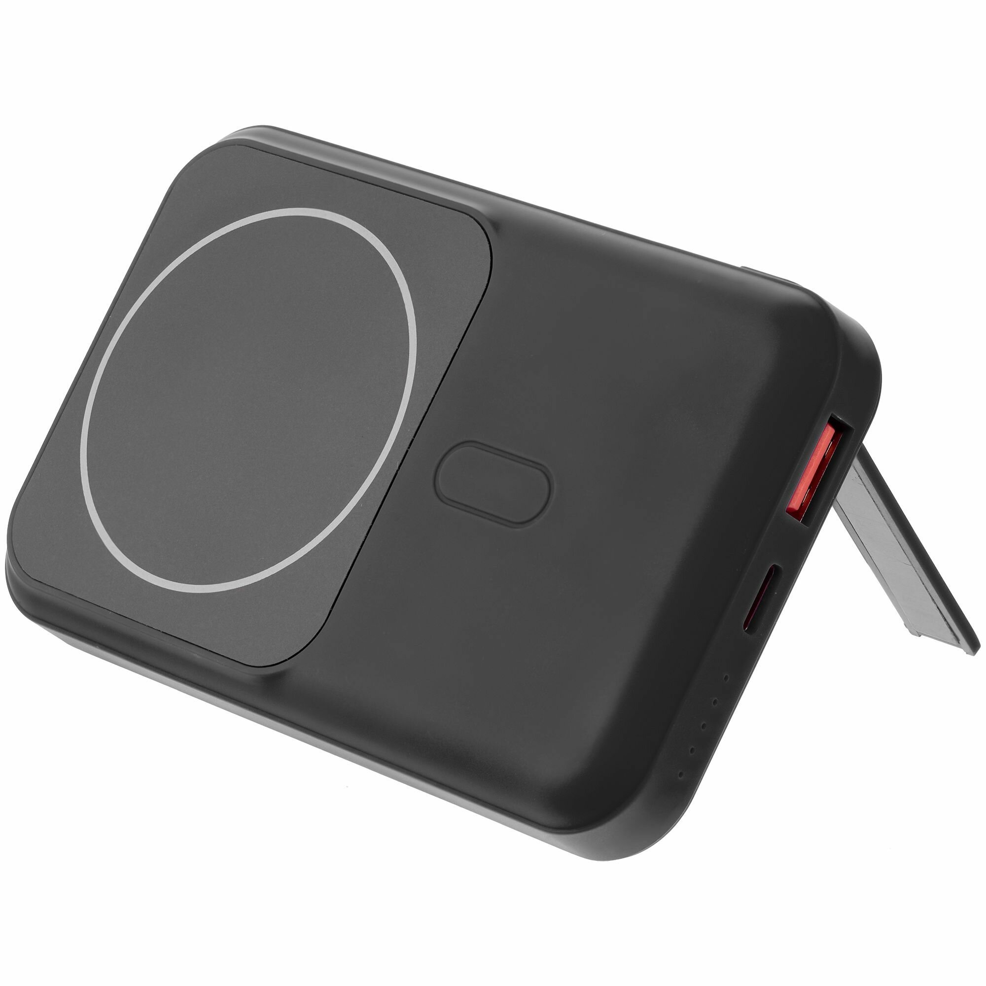 Беспроводная зарядка для iphone magsafe магнитный на телефон с подставкой 10000 мАч, черный