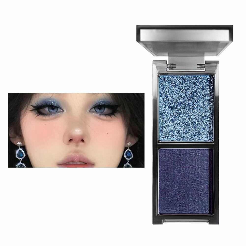 Темно-черные и красные двухцветные тени для век