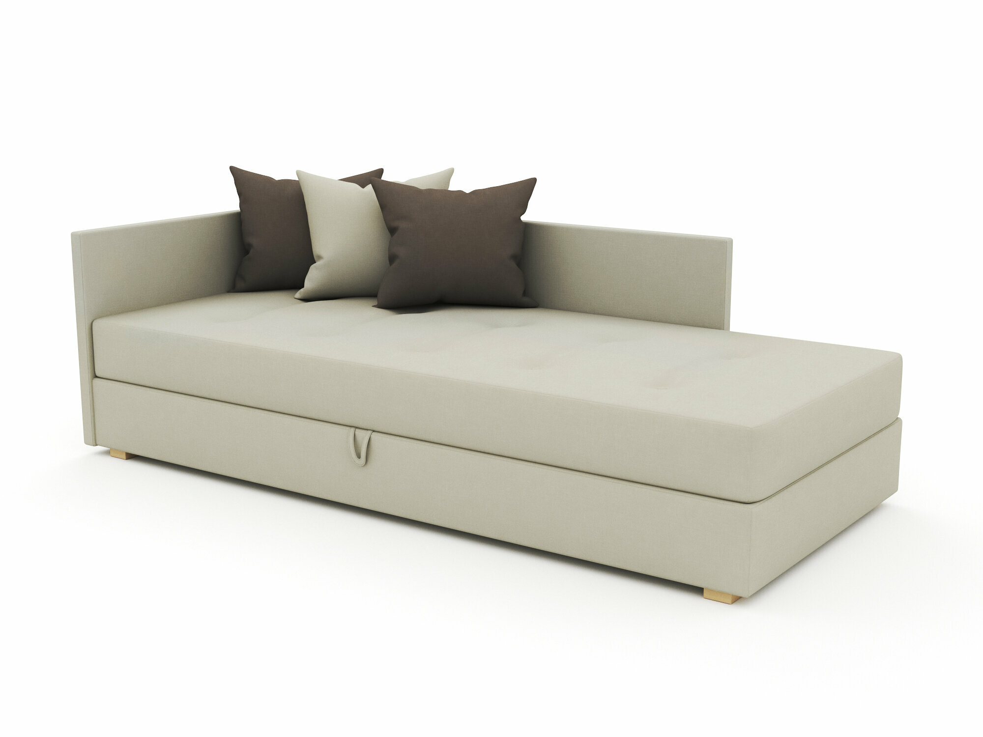 Кровать-тахта Soft Element Уоллес Ivory, шенилл, диван софа, с ящиками для хранения белья, на кухню, на дачу, в комнату