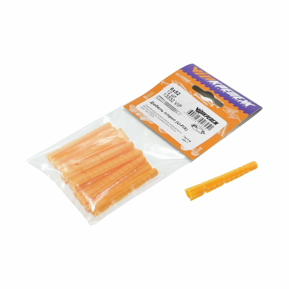 Дюбель vipкрепеж U-FIX 6/52 12 шт.