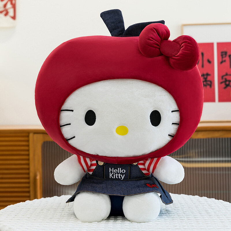 Модная джинсовая юбка, плюшевая кукла Hello Kitty, подушка для девочек, подушка с куклой KT Cat