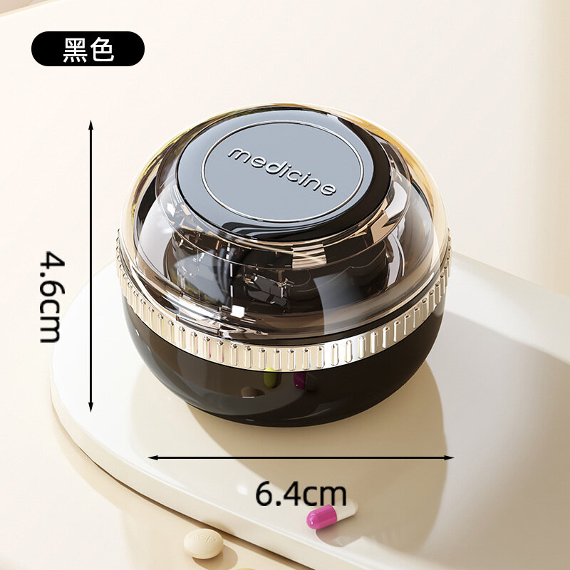 Многофункциональный резак для таблеток, коробка для таблеток, один нож, многофункциональный резак для точного нарезания, влагозащищенный, разделенный на отсеки органайзер для таблеток, портативный органайзер для таблеток