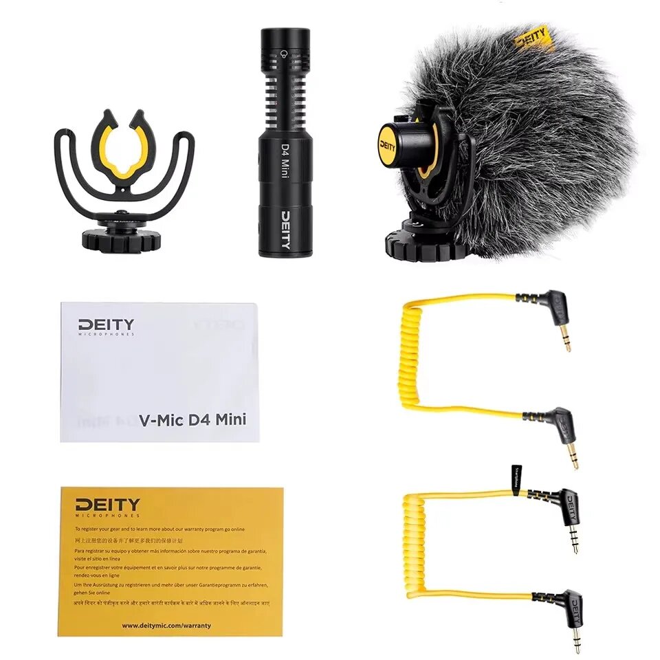 Мини-микрофон V-Mic D4, компактный микрофон TRS 3,5 мм с амортизационным креплением для записи интервью Vlog Video DSLR смартфона