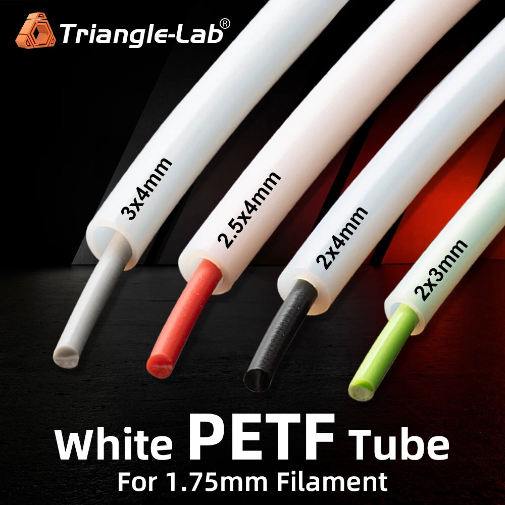 PTFE трубка 2.5x4mm White, 1m для 1.75 мм — фото 1
