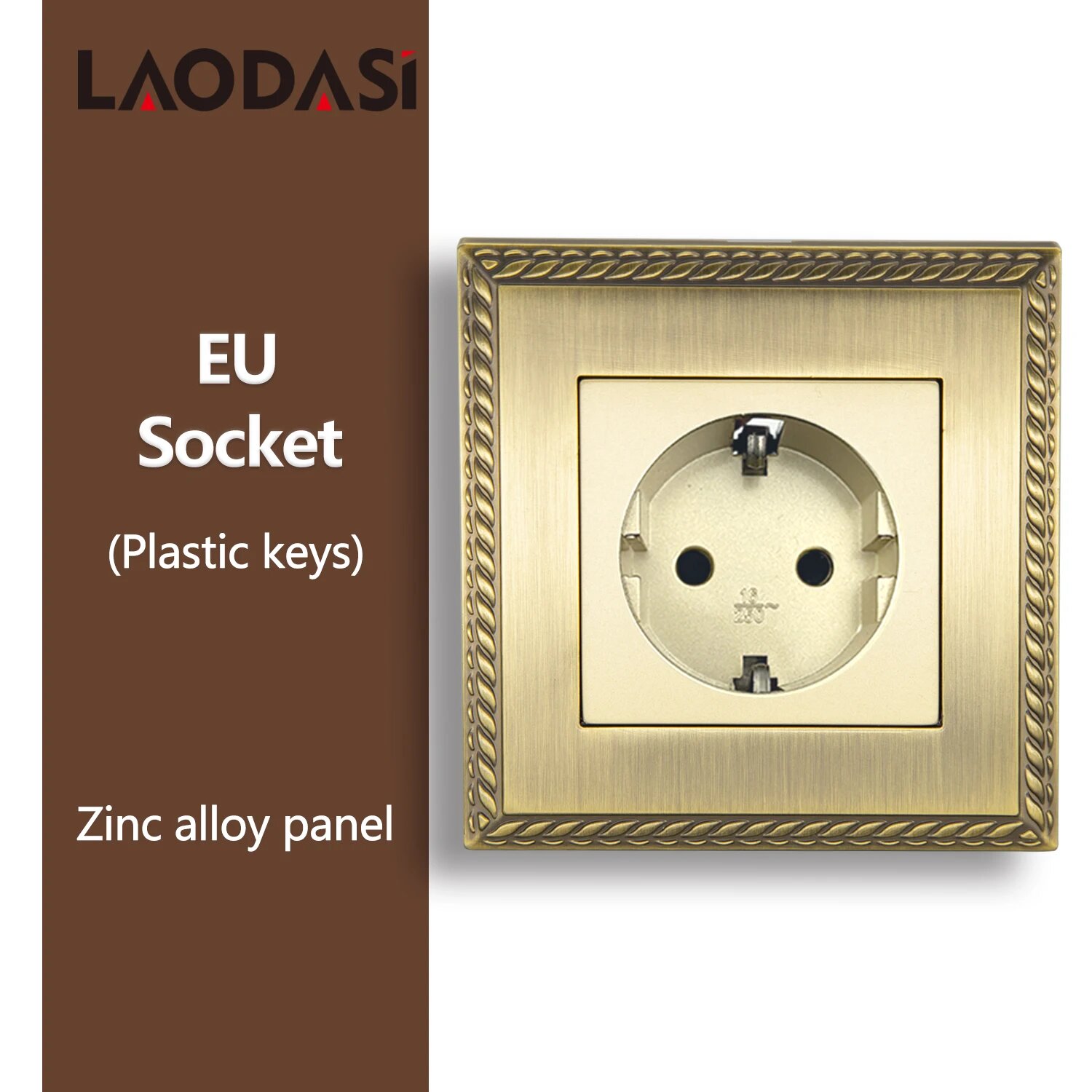 LAODASI Ретро-выключатель и розетка EU Socket